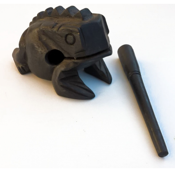 Guiro frog 10 cm - Black Wood from Vietnam | Djoliba music store