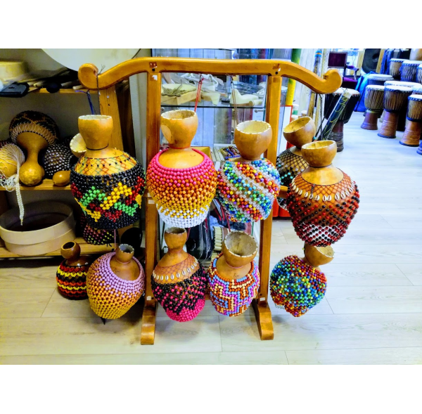 Chékéré, djabara, instrument africain - perles plastique très résistantes